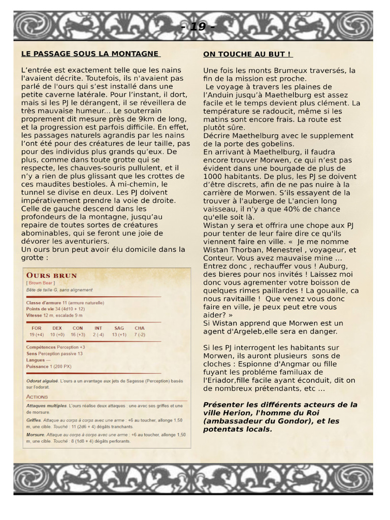 Scénario 3 - Une Mission de Routine - Page 19 | PDF