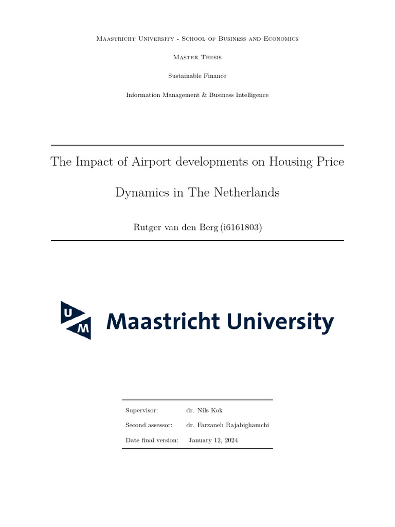 Master Thesis IB Rutger Van Den Berg I6161803 | PDF | Externality ...