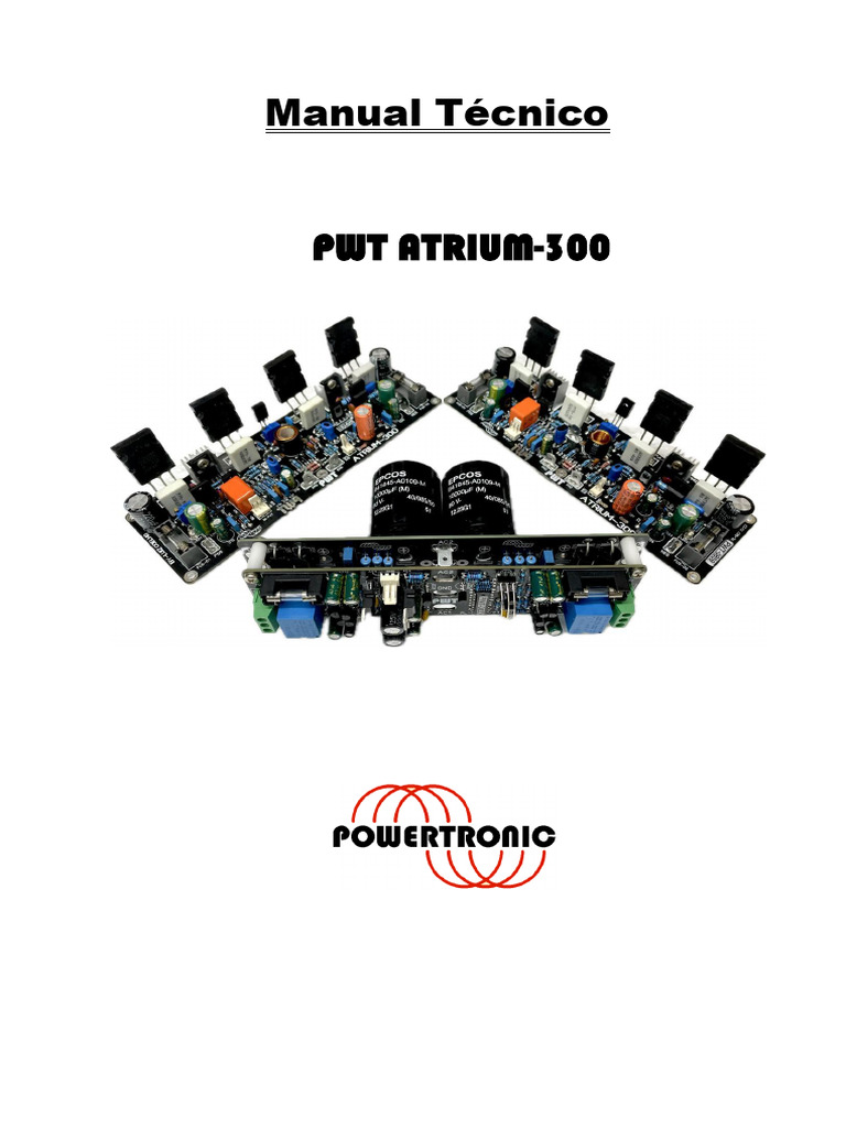 Manual Técnico do Amplificador ATRIUM-300 | PDF | Fonte de energia ...