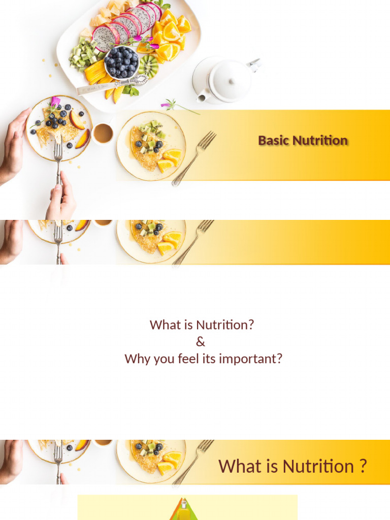 Basic Nutrition | PDF | Foods | Nutrition