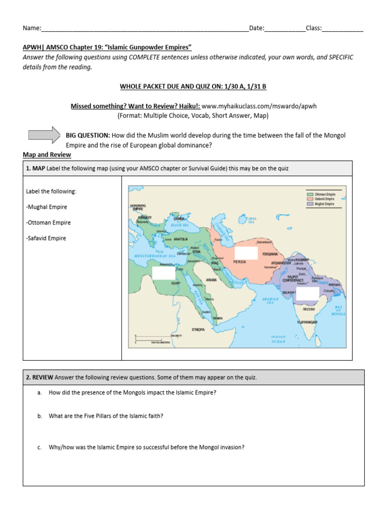 2_5_amsco_19_islamic_gunpowder_empire | PDF | Ottoman Empire | Mughal ...