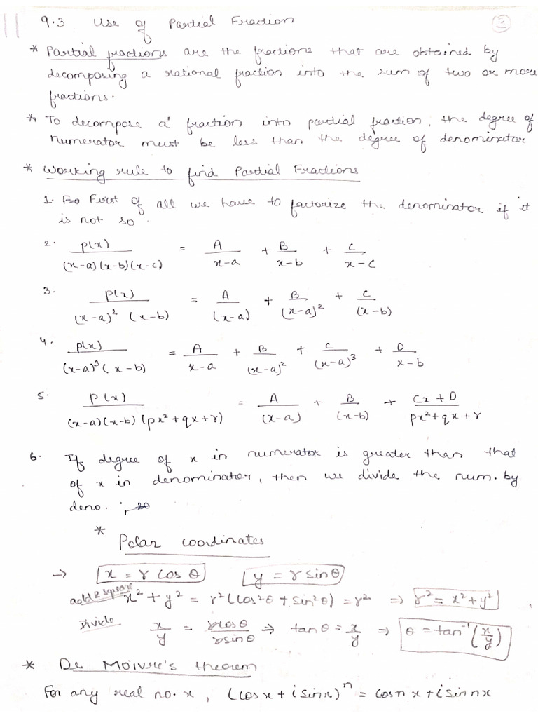 Unit 2 (Topic 2 Successive Differentiation Using Partial Fraction) | PDF