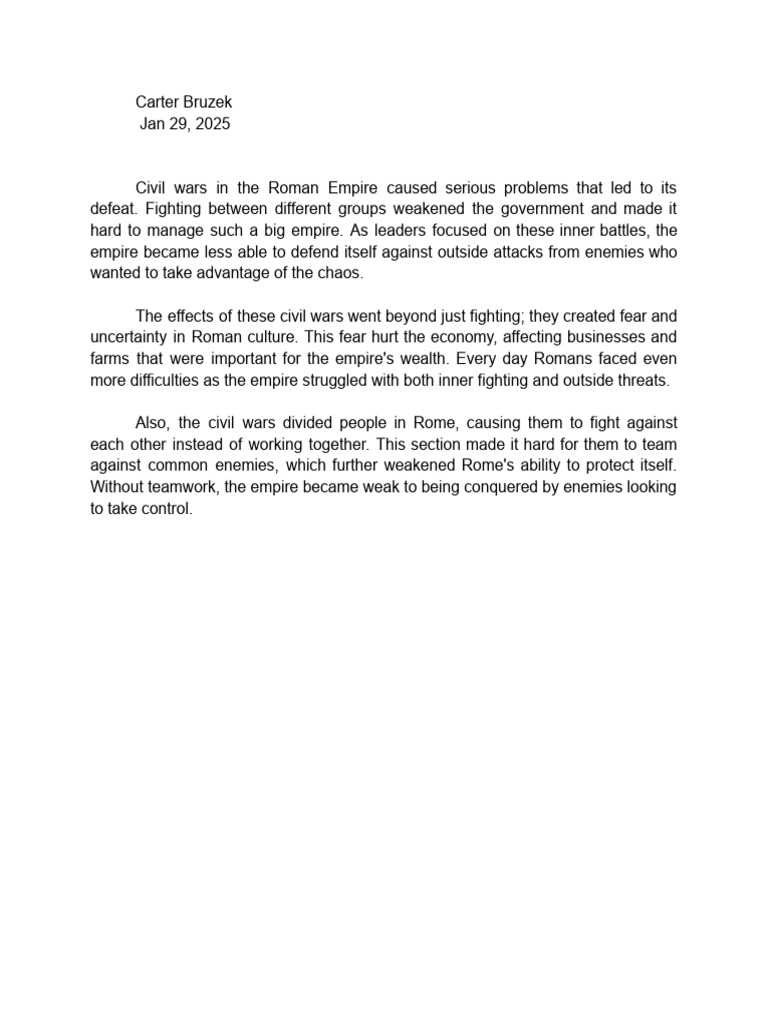 Assignment - Why Did Rome Fall | PDF