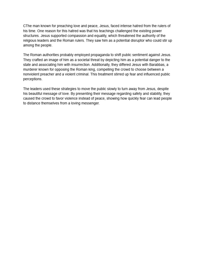 Jesus Christianity Assignment | PDF