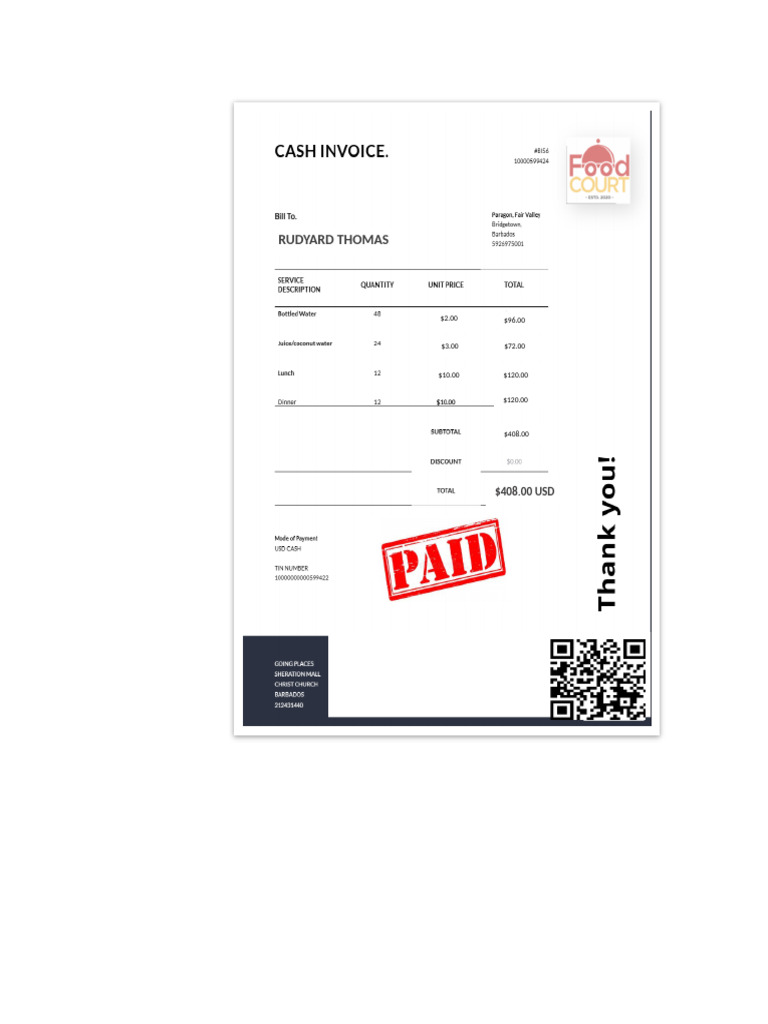 Thomas Invoice | PDF