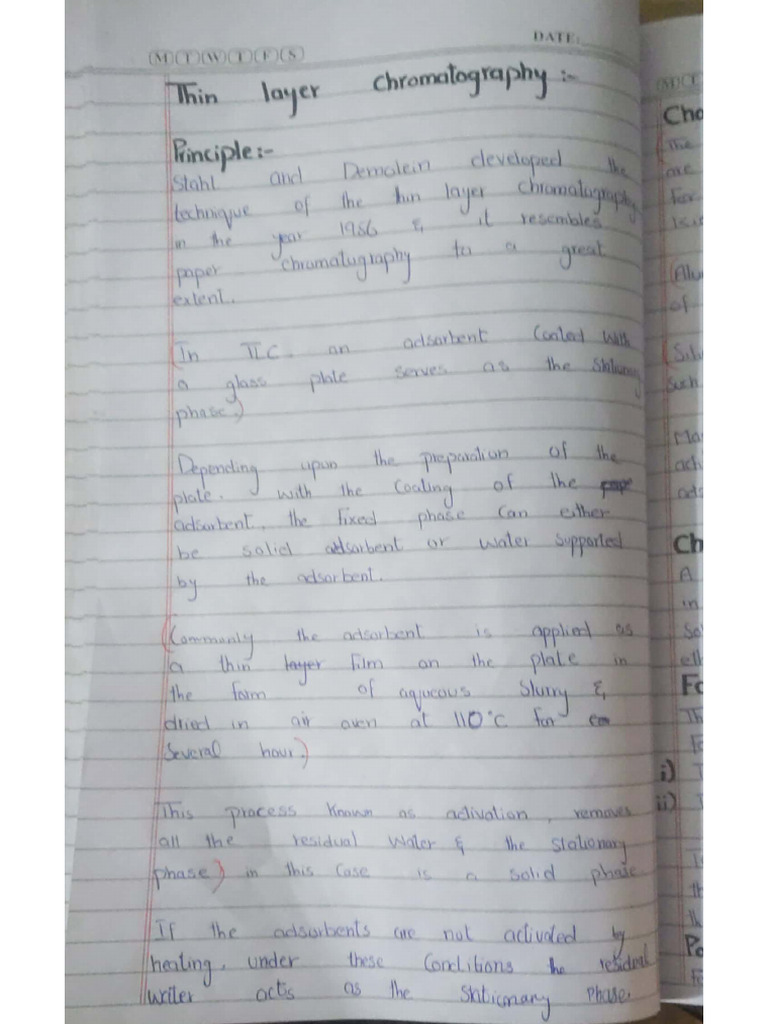 Colomn Chromatography Notes Pdf