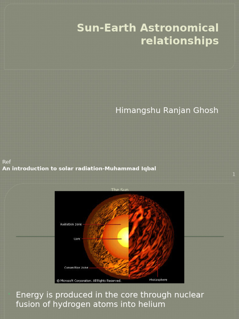 Sun-Earth Distance and Solar Declination | PDF | Sun | Astronomy