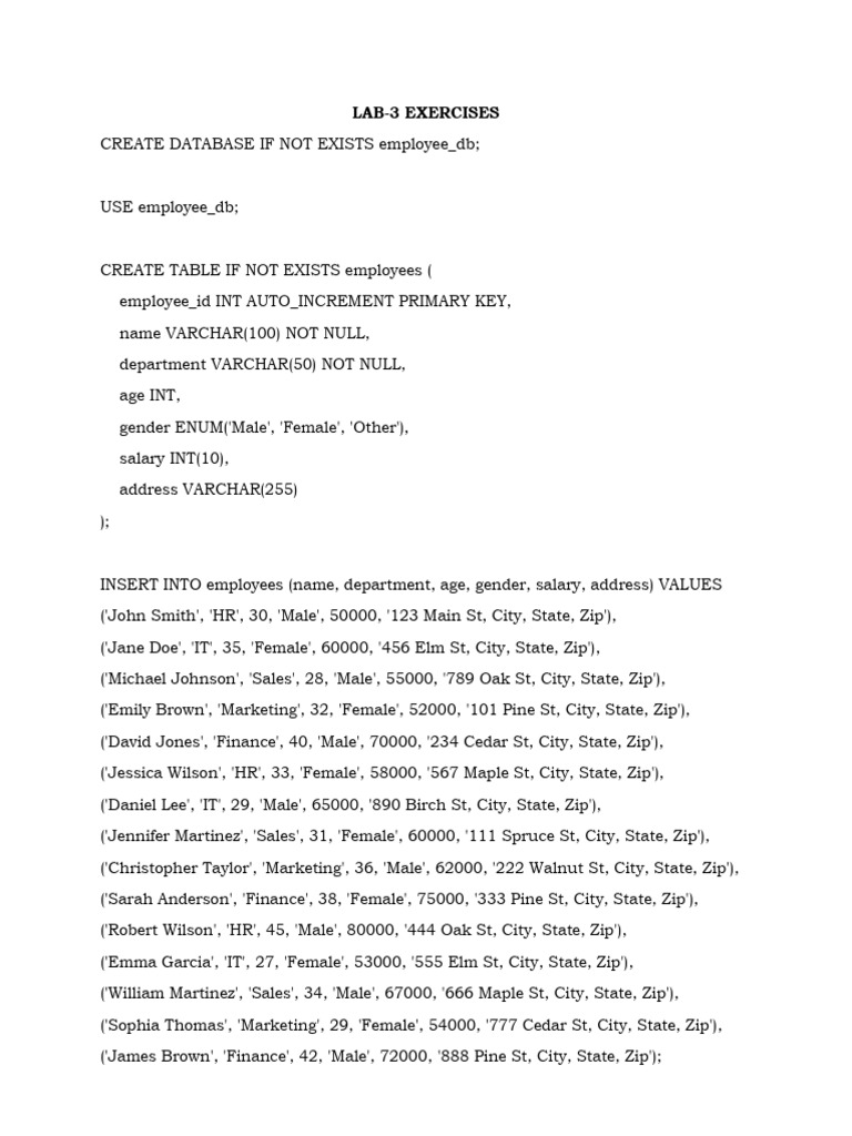 Lab-4 & 5 | PDF | Data Management | Data Management Software
