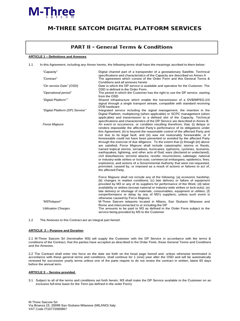 GTC for Digital Platform Services | PDF | Breach Of Contract | Indemnity
