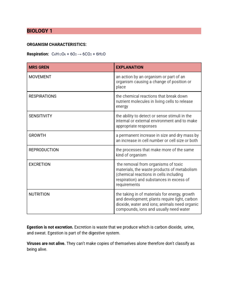 Biology Assessment Revision | PDF