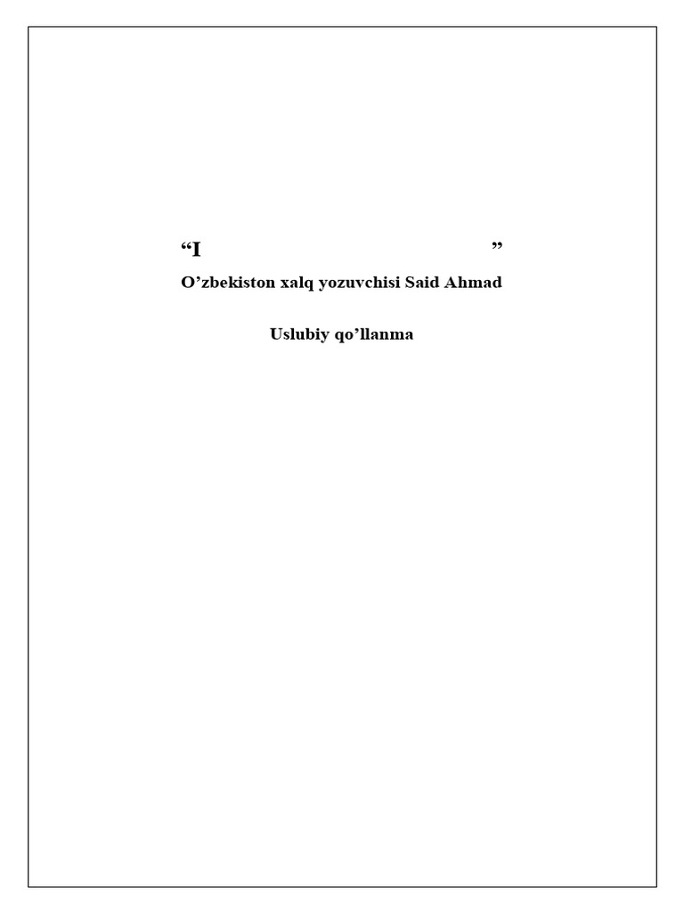 Said Ahmad | PDF