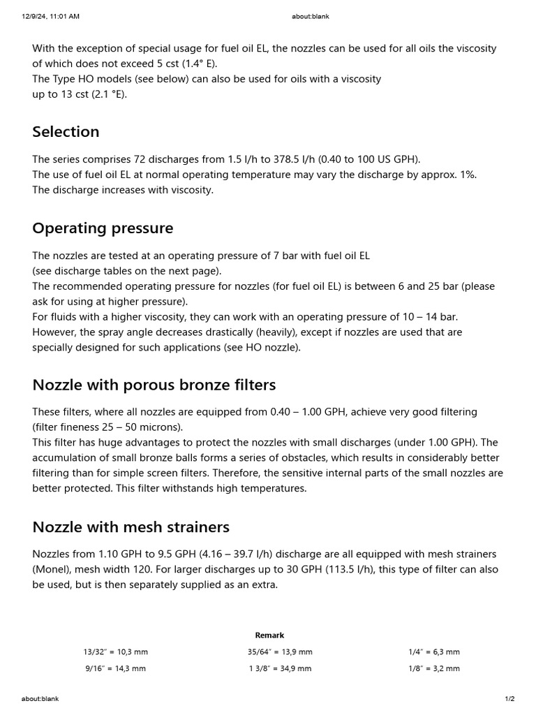 Nozzles General Information | PDF | Viscosity | Nozzle