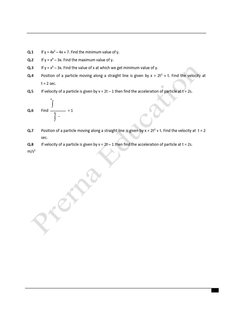 Physics Basic Math Assignment | PDF