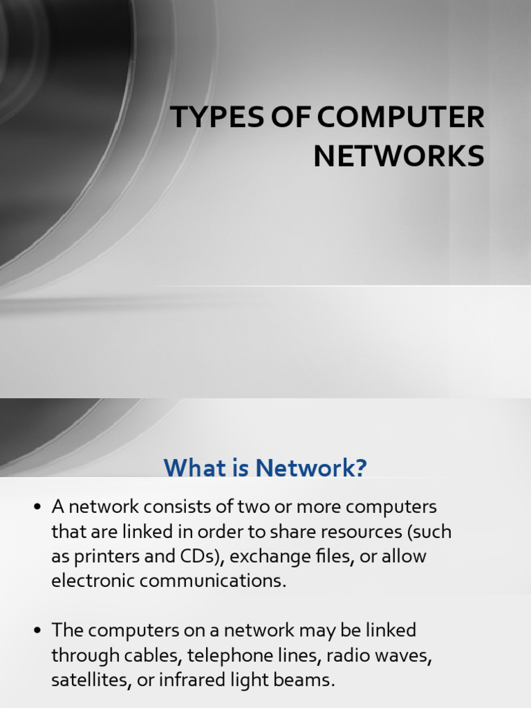 Types of Networks.pptx | PDF | Computer Network | Local Area Network