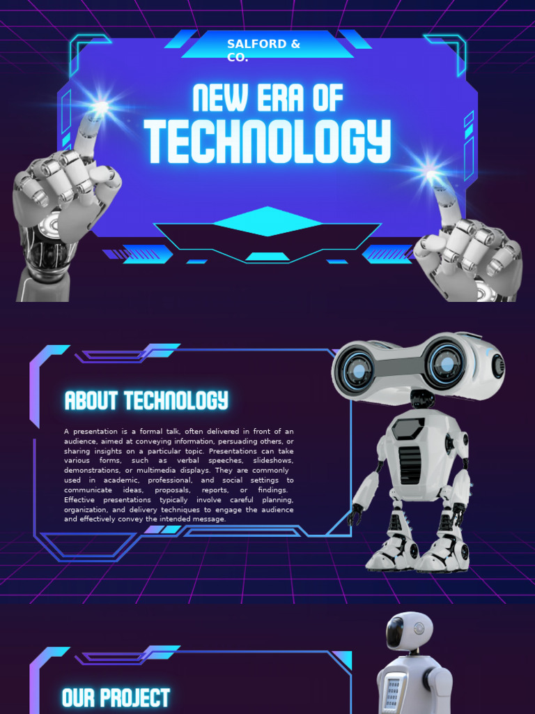 Black and Blue Modern Technology Presentation | PDF | Multimedia | Digital Technology