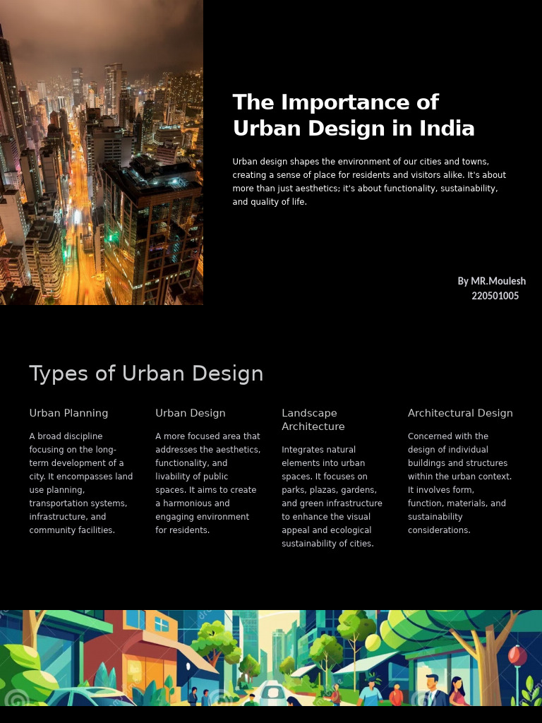 Urban Designing PPT Moulesh 220501005 | PDF | Infrastructure | Green ...