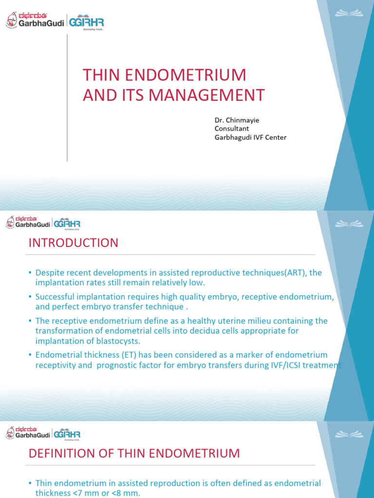 Thin Endometrium Copy 79 Garbhagudi | PDF | Fertility | Gynaecology
