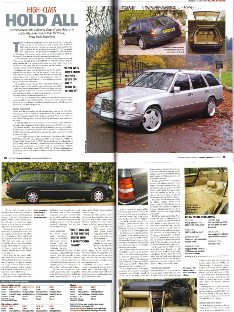 S124 Review Merc Enthusiast Jul-2004 | PDF