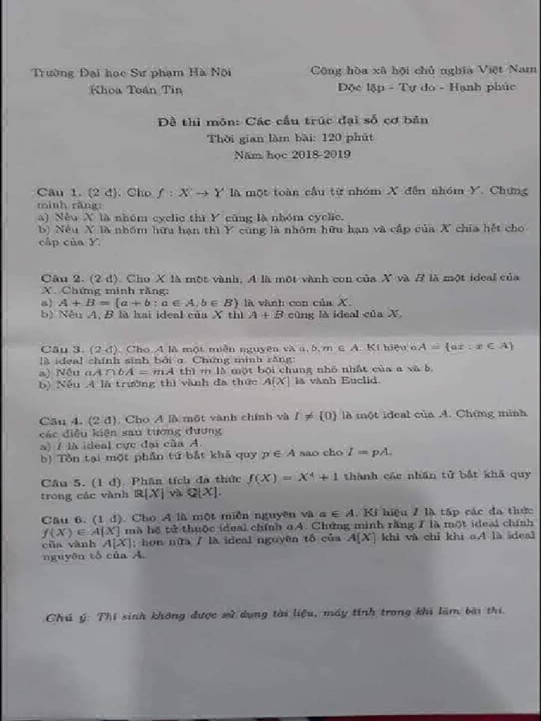 k68 Cau Truc Dai So | PDF