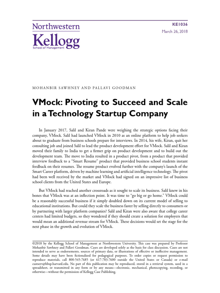 VMock: Strategies for Growth and Scaling | PDF | Sales | Recruitment