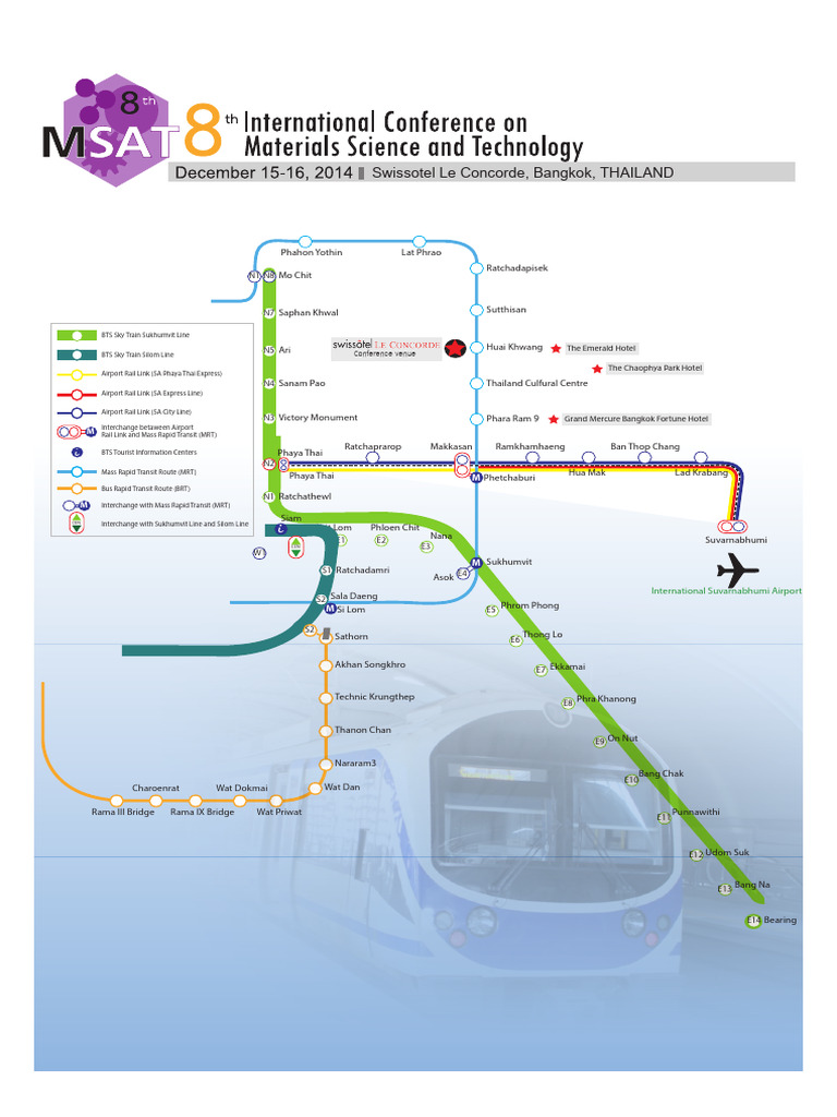 Thailand Train Journey Map MRT - BTS - MSAT - Map | PDF | Bangkok ...