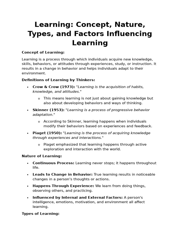 Teaching & Learning Unit 1 | PDF | Learning | Teaching Method