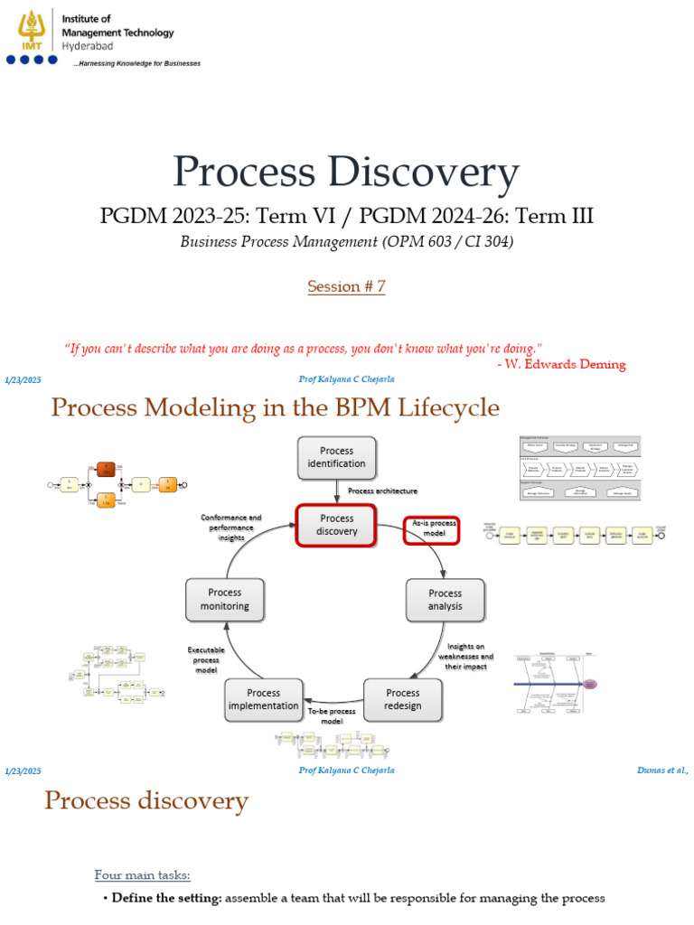 Process Discovery PGDM 2024-25 | PDF | Intelligence Analysis | Syntax