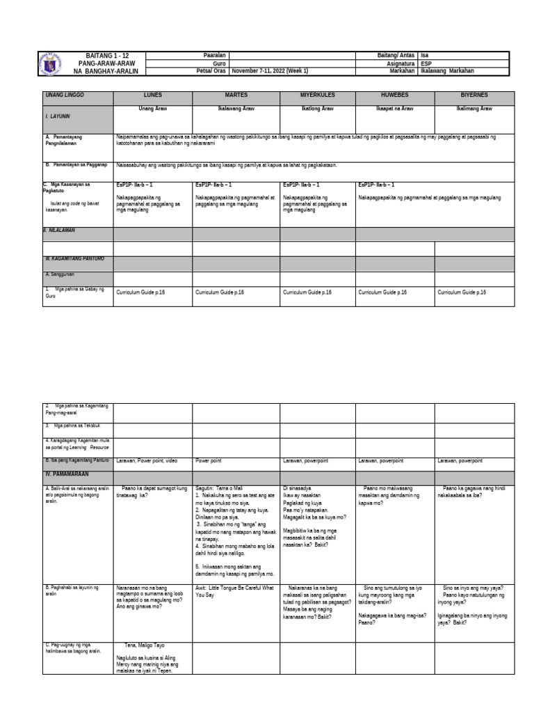 ESP_DLL Q2 week I | PDF