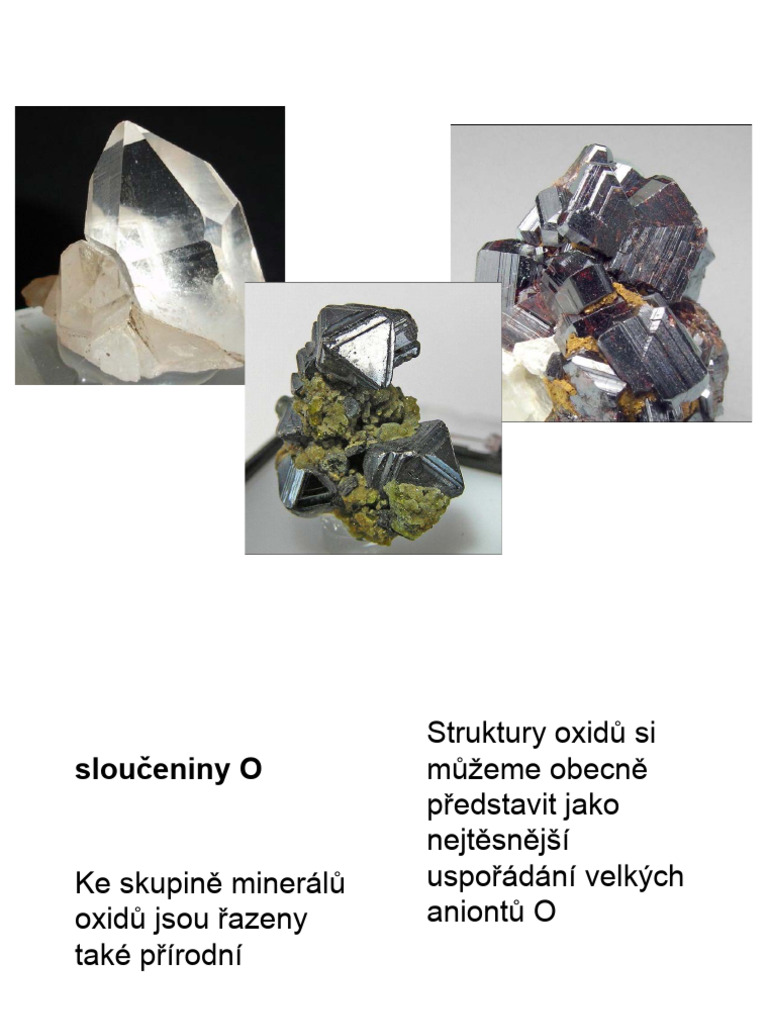 Oxidy a Hydroxidy Prednaska 2021 | PDF