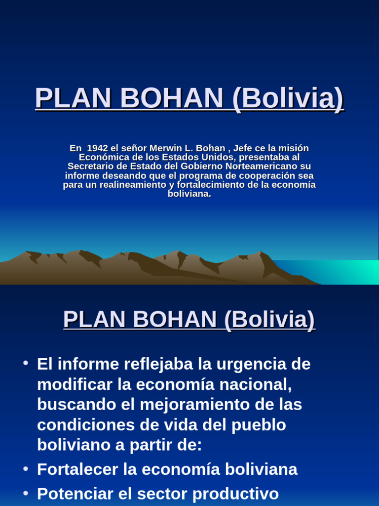 PLAN BOHAN (Bolivia) | PDF | Bolivia | Exportaciones