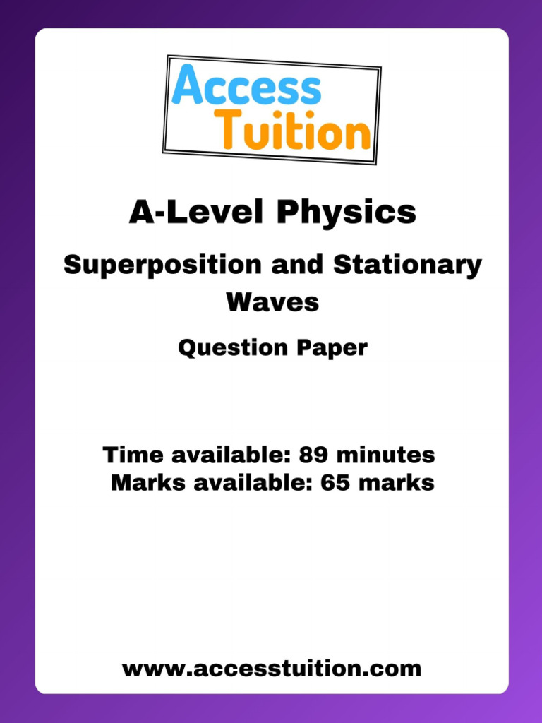 Superposition and Stationary Waves QP | PDF | Antenna (Radio) | Waves
