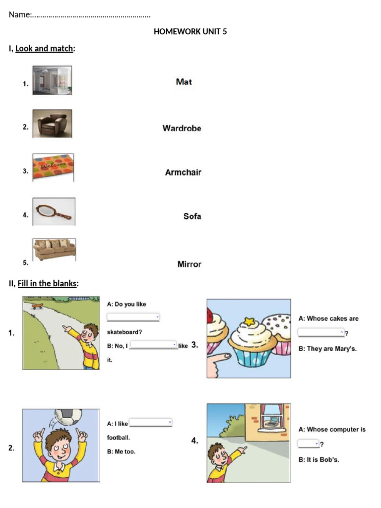 HOMEWORK UNIT 5 SM2 | PDF