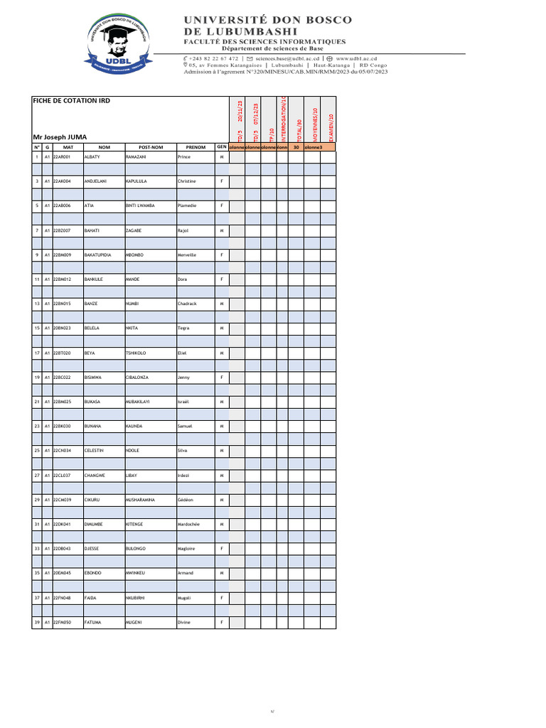 Moyenne Ird L2 2023 - 2024 | PDF