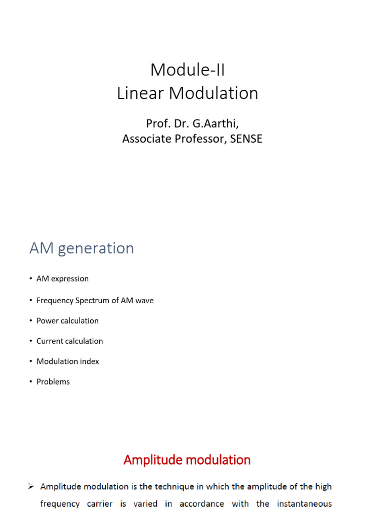 4-Amplitude Modulation Single Tone and Multitone.-21-12-2024 | PDF ...