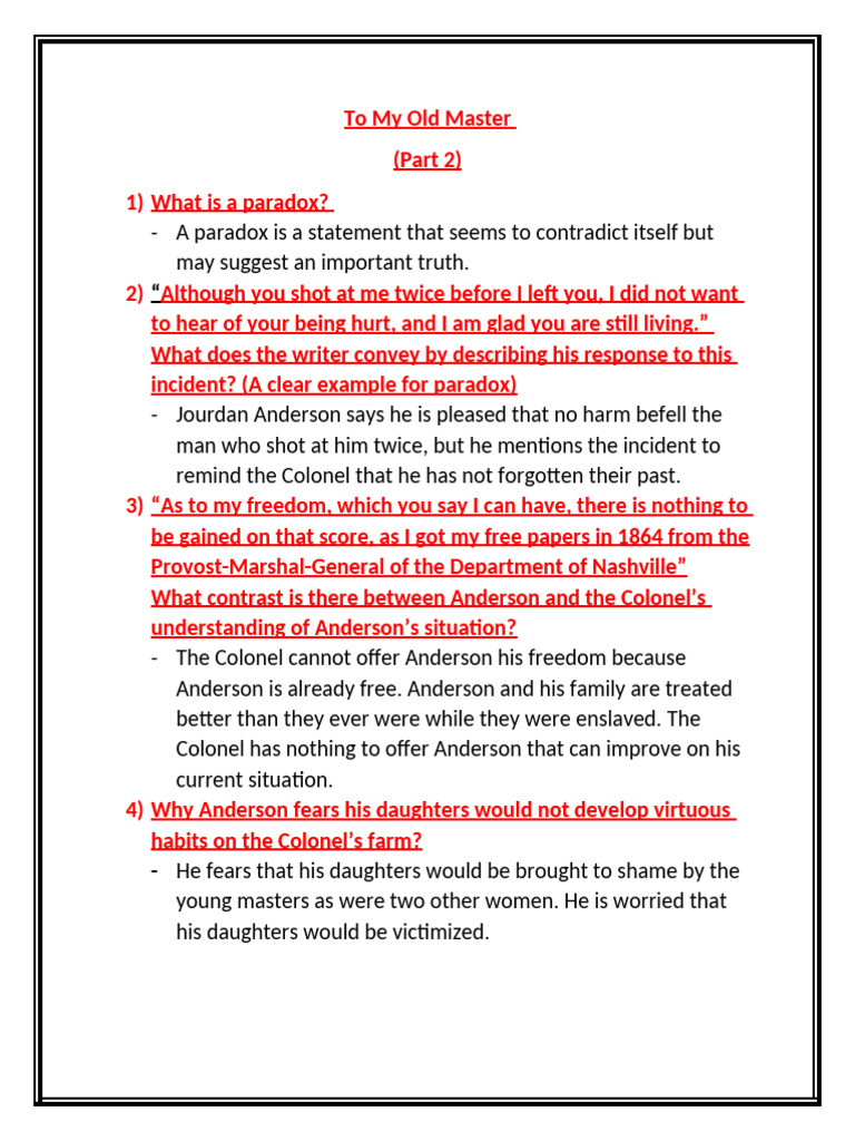 To My Old Master (Part 2)1QSnz | PDF