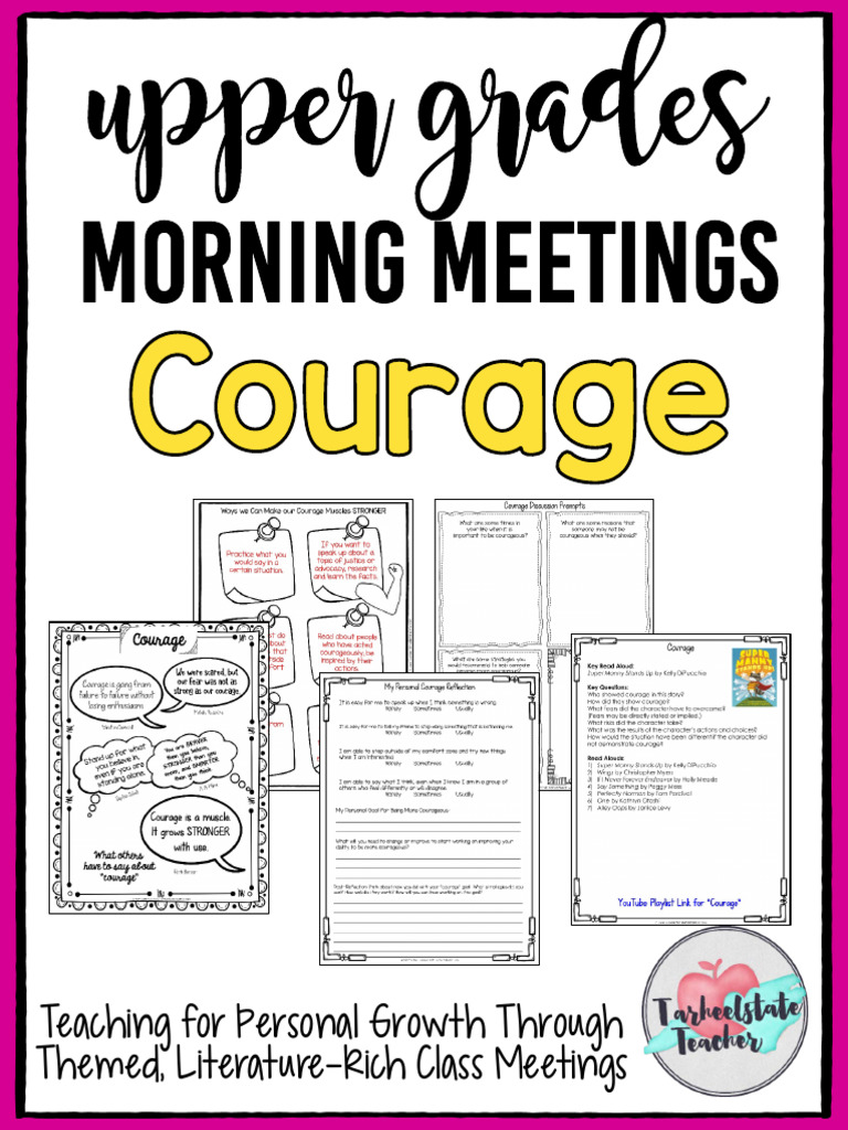 Courage Lesson and Journal Pages | PDF | Courage | Thought