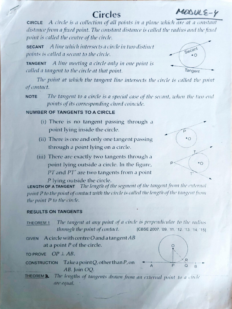 Module 4 Class 10th Maths | PDF