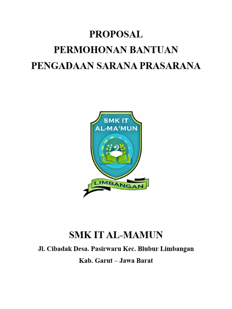Bantuan Sarpras SMK IT Al-Ma'mun | PDF