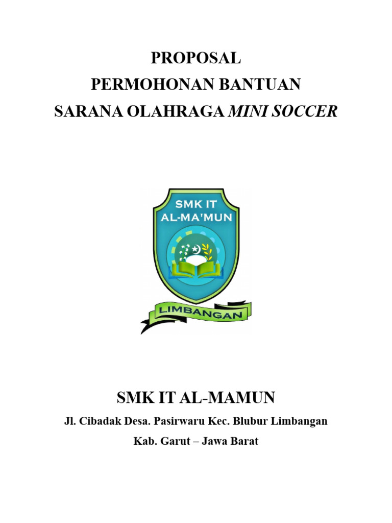 Proposal Bantuan Mini Soccer | PDF