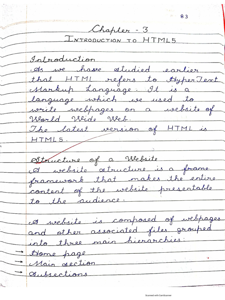 Chapter 3 - Introduction To HTML5 | PDF