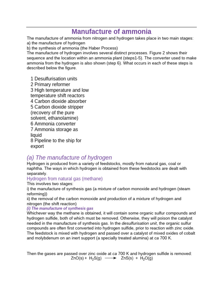 Ammonia | PDF | Hydrogen | Catalysis