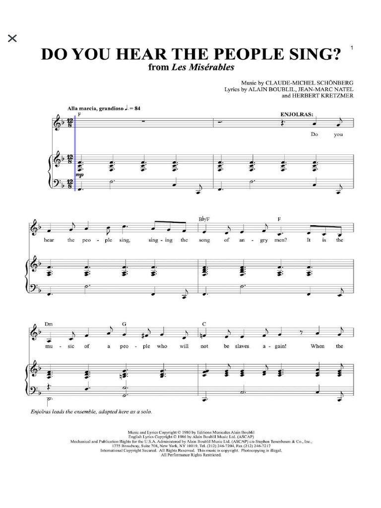 Do You Hear The People Sing | PDF