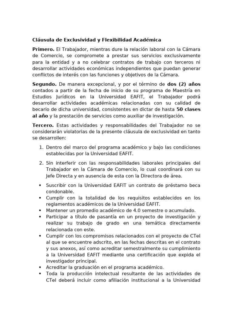 Clausula Beca Santiago Ramirez Builes 28122024 | PDF | Universidad