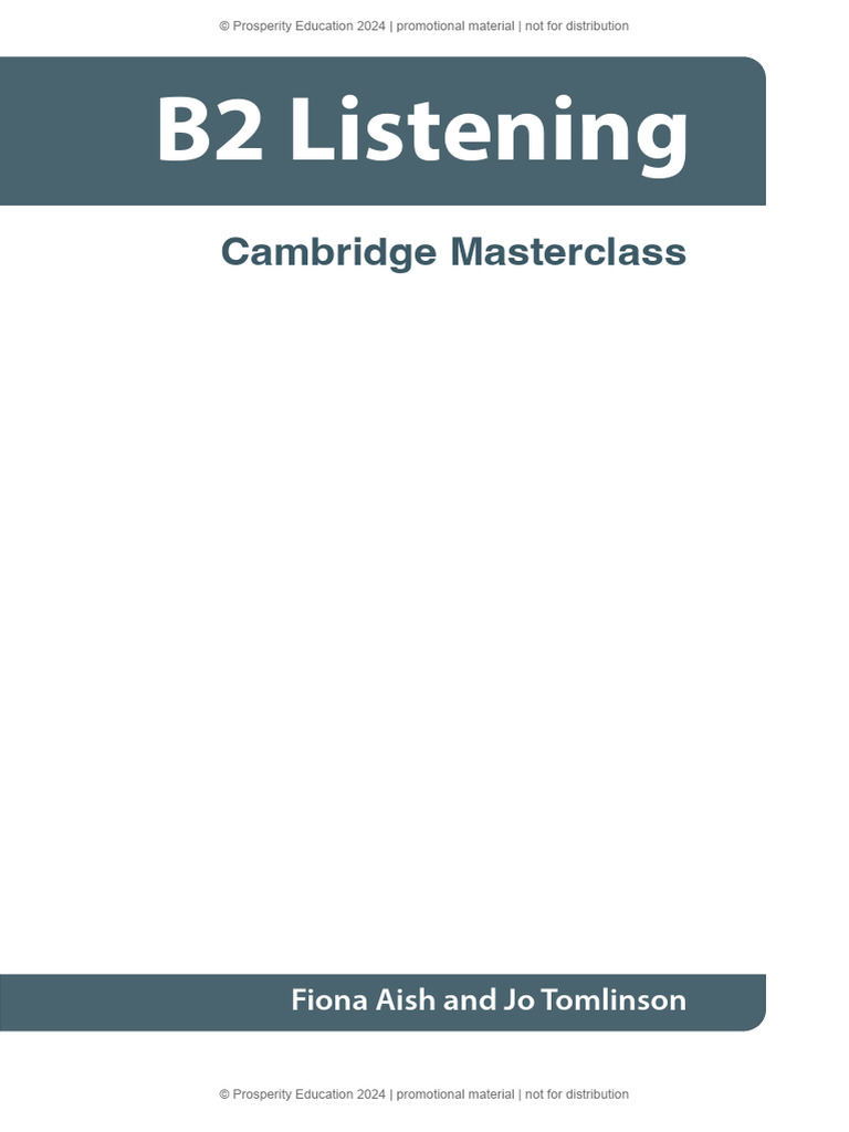 B2 Listening Masterclass - Digital Sample | PDF