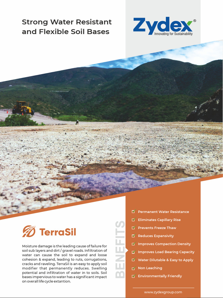 TerraSil: Soil Modifier for Water Resistance | PDF | Soil | Water