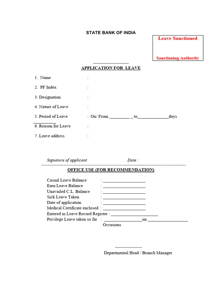 Leave Application Format PDF - 241001 - 132120 | PDF
