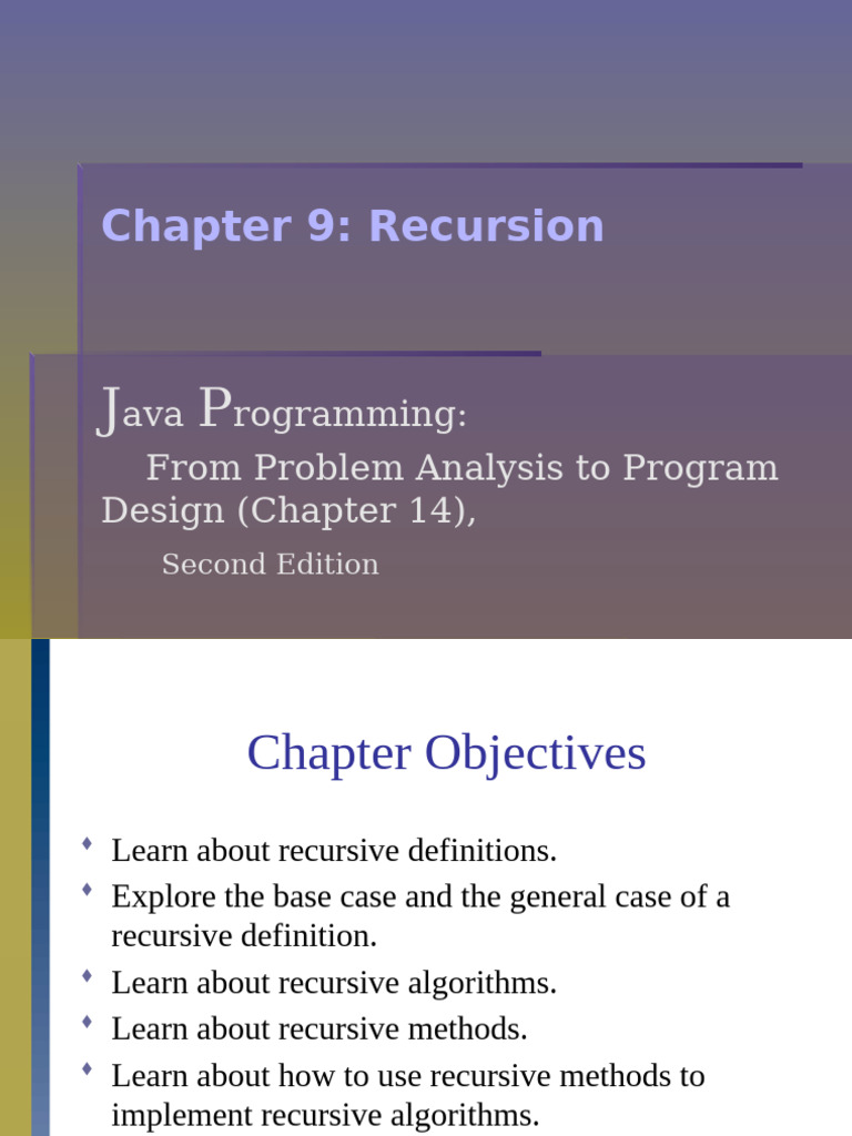 W17 Lec 2 3 Chapter9 UPDATE | PDF | Recursion | Computer Programming