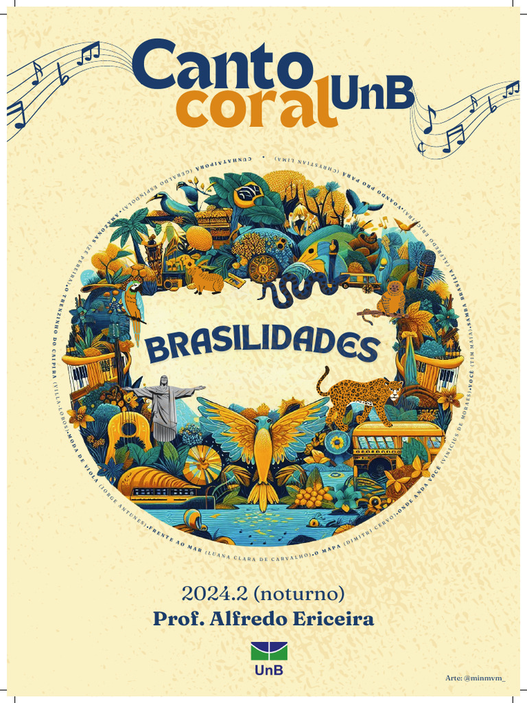 Apostila Canto Coral UnB 2024.2 Noturno - BRASILIDADES (Completa) | PDF