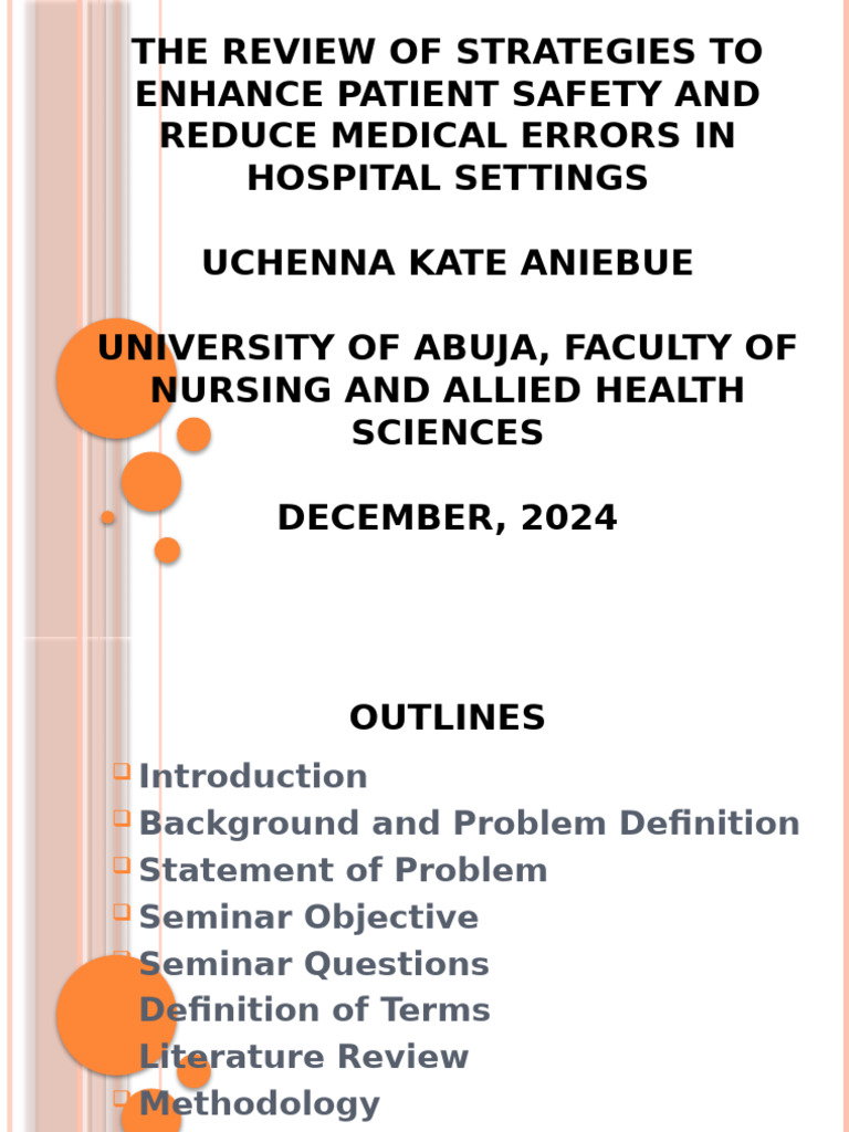 Enhancing Patient Safety in Hospitals | PDF | Patient Safety | Medical ...