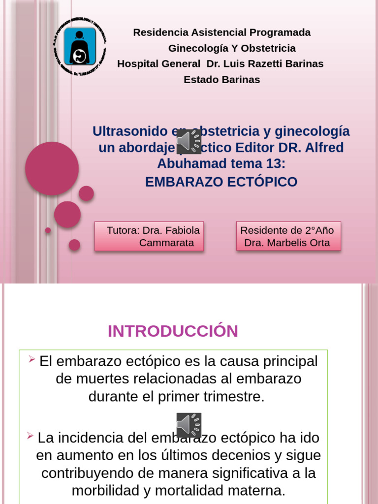 Presentación embarazo ectopico ultrasonido marbelis [Autoguardado] | PDF | El embarazo ...